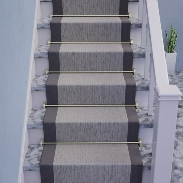 Renovators Supply Brushed Satin Nickel Carpet Runner Rod Set for ...
