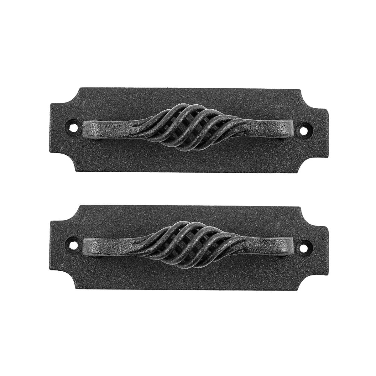 Renovators Supply Cabinet Handles 5.24" Black Wrought Iron Pull Handle ...