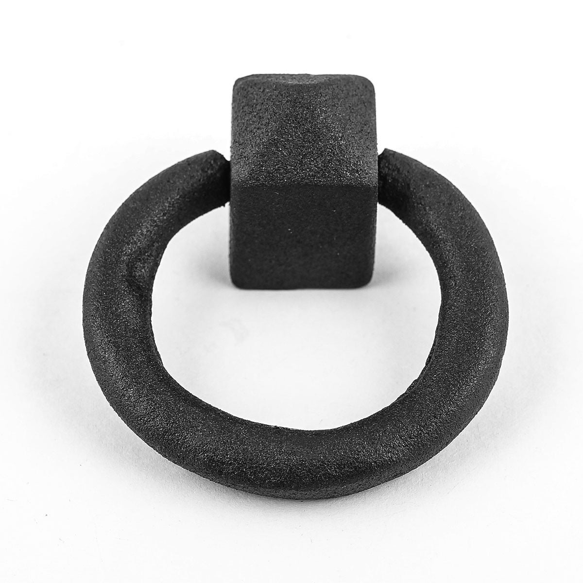 Renovators Supply Cabinet Pulls 2" Black Cast Iron Swing Handle Ring ...