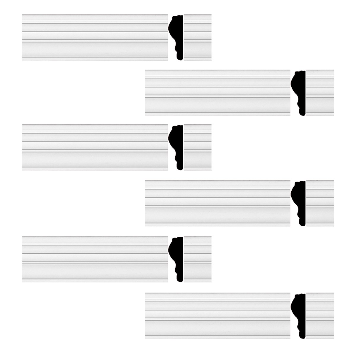 Renovators Supply Chair Rail White Urethane moulding Railing Design 6 ...