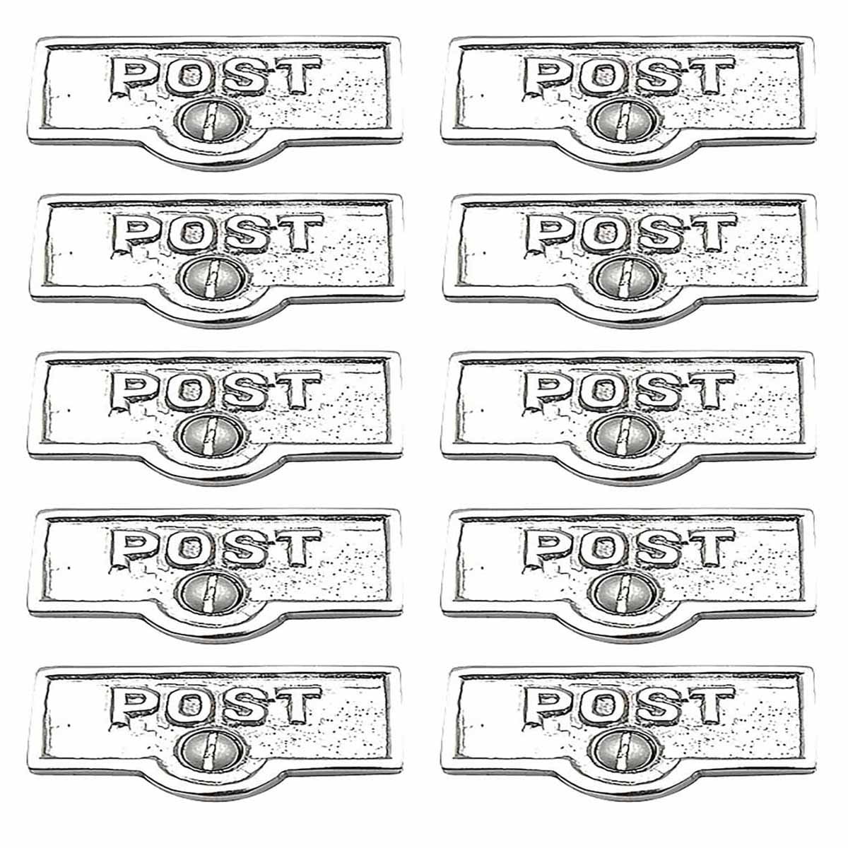 Renovators Supply Chrome POST Switch Tag Plate Sign 1.69 W x 0.81 H ...
