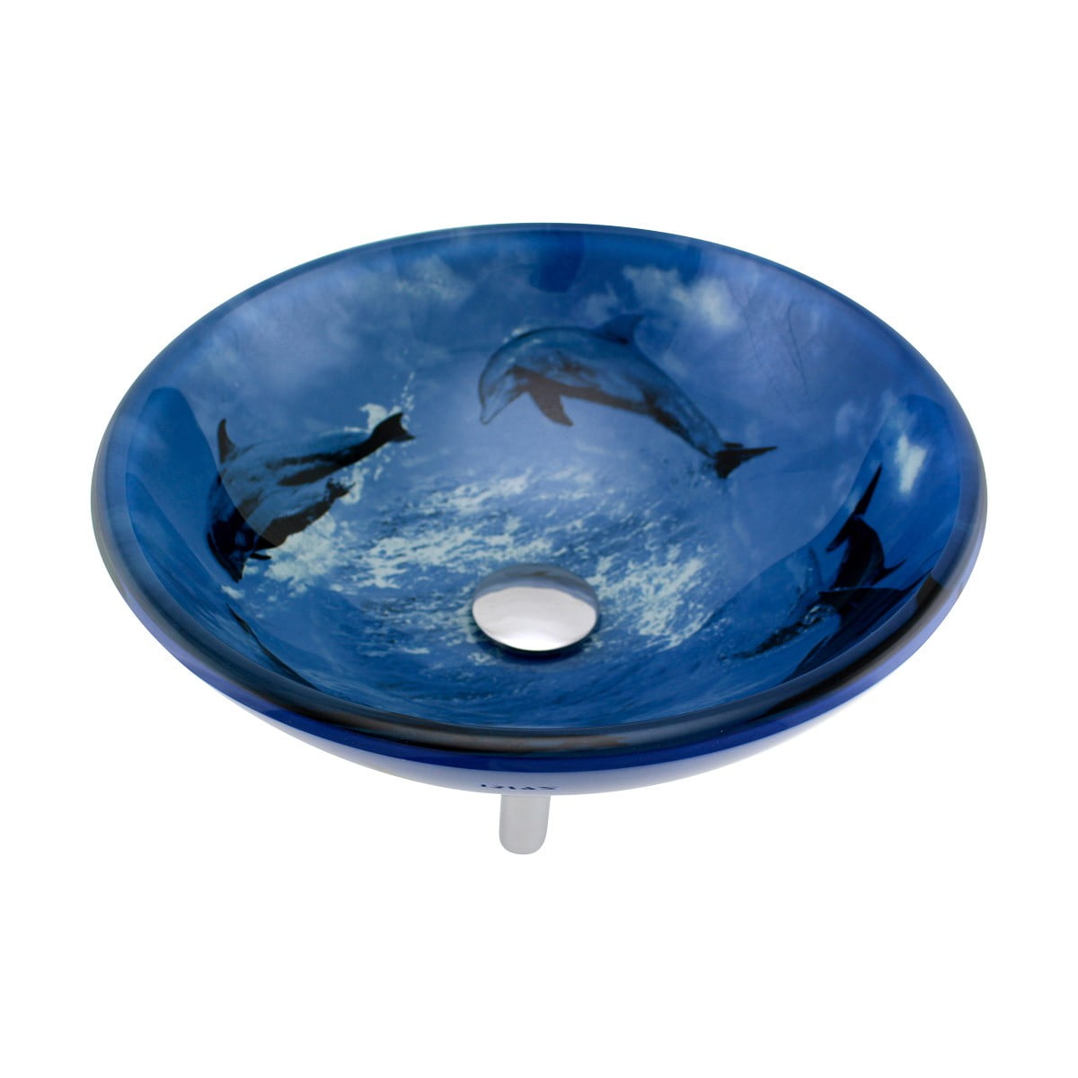 Renovators Supply Blue Dolphin Tempered Glass Countertop Bathroom ...
