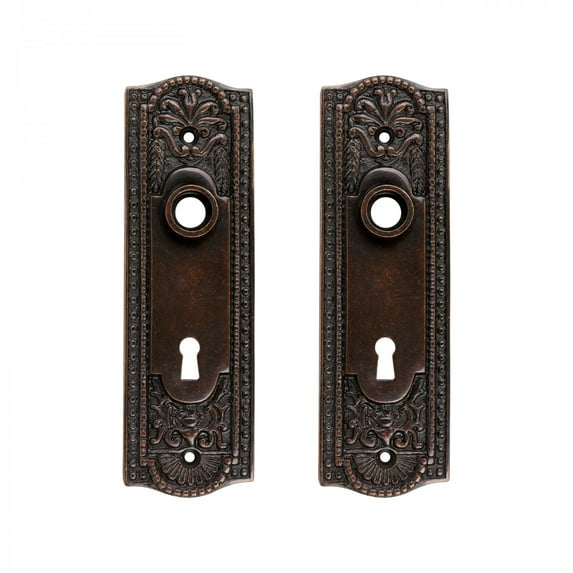 Renovators Supply Door Back Plate 7 1/4" Cast Brass Escutcheon Cover ...