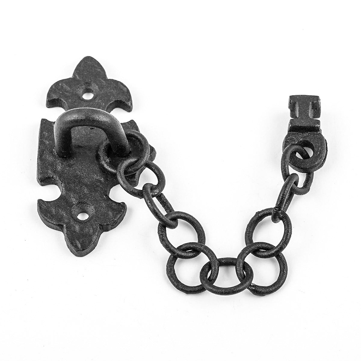 Renovators Supply Door Chain Lock 5 in Black Wrought Iron Chain Door ...