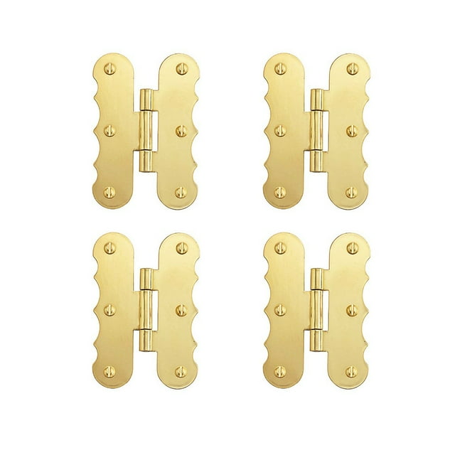Renovators Supply Door Hinges Scalloped Flush Cabinet Hinges 3.5 x 3 in ...