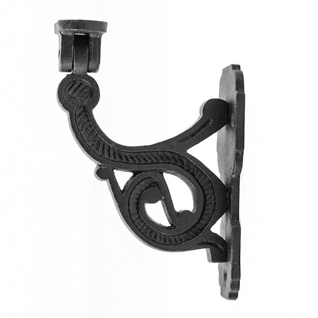 Renovators Supply Handrail Bracket 4.5" H x 3.2" Proj. Black Wrought ...