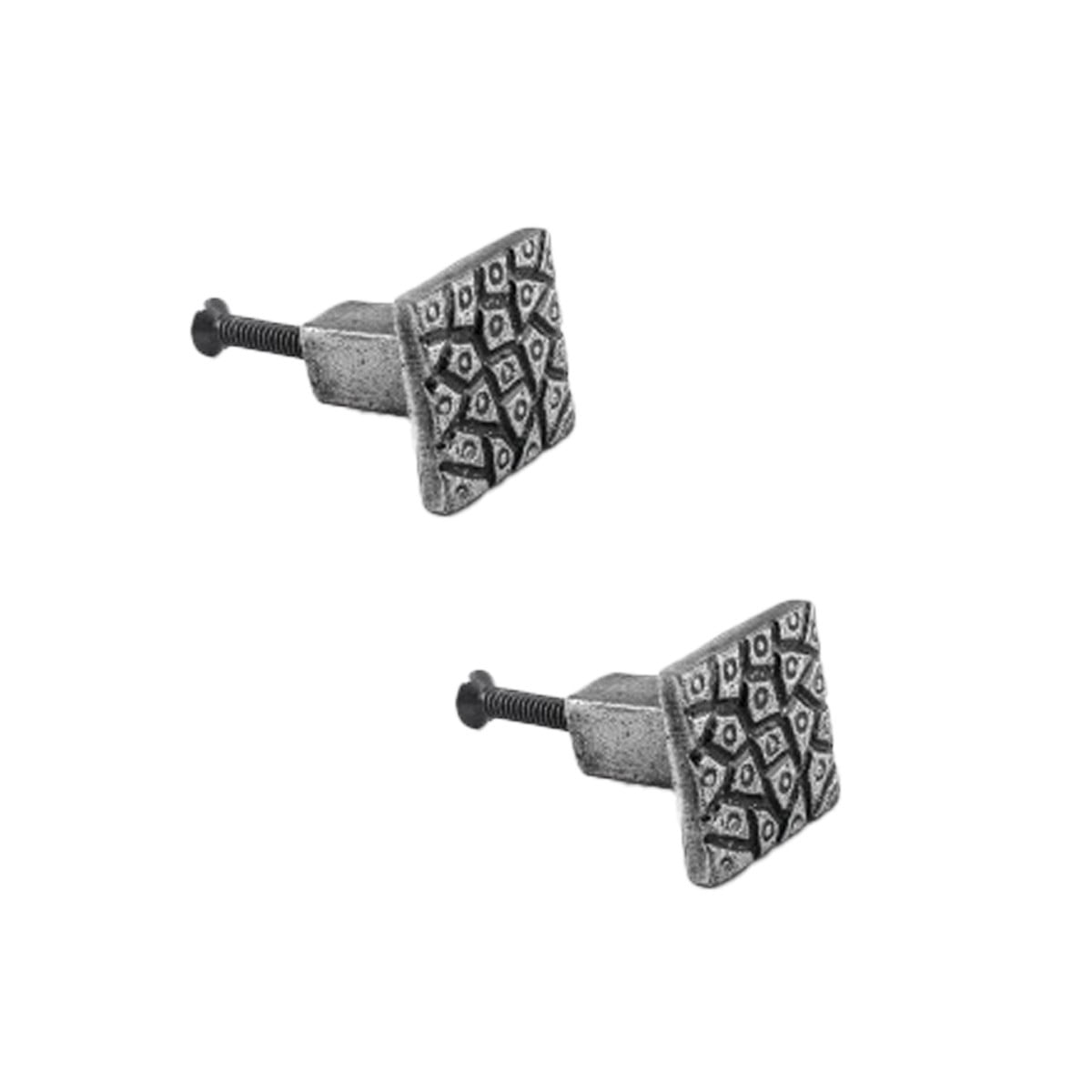 Renovators Supply Iron Kitchen Cabinet Knob Pull Decorative Square ...