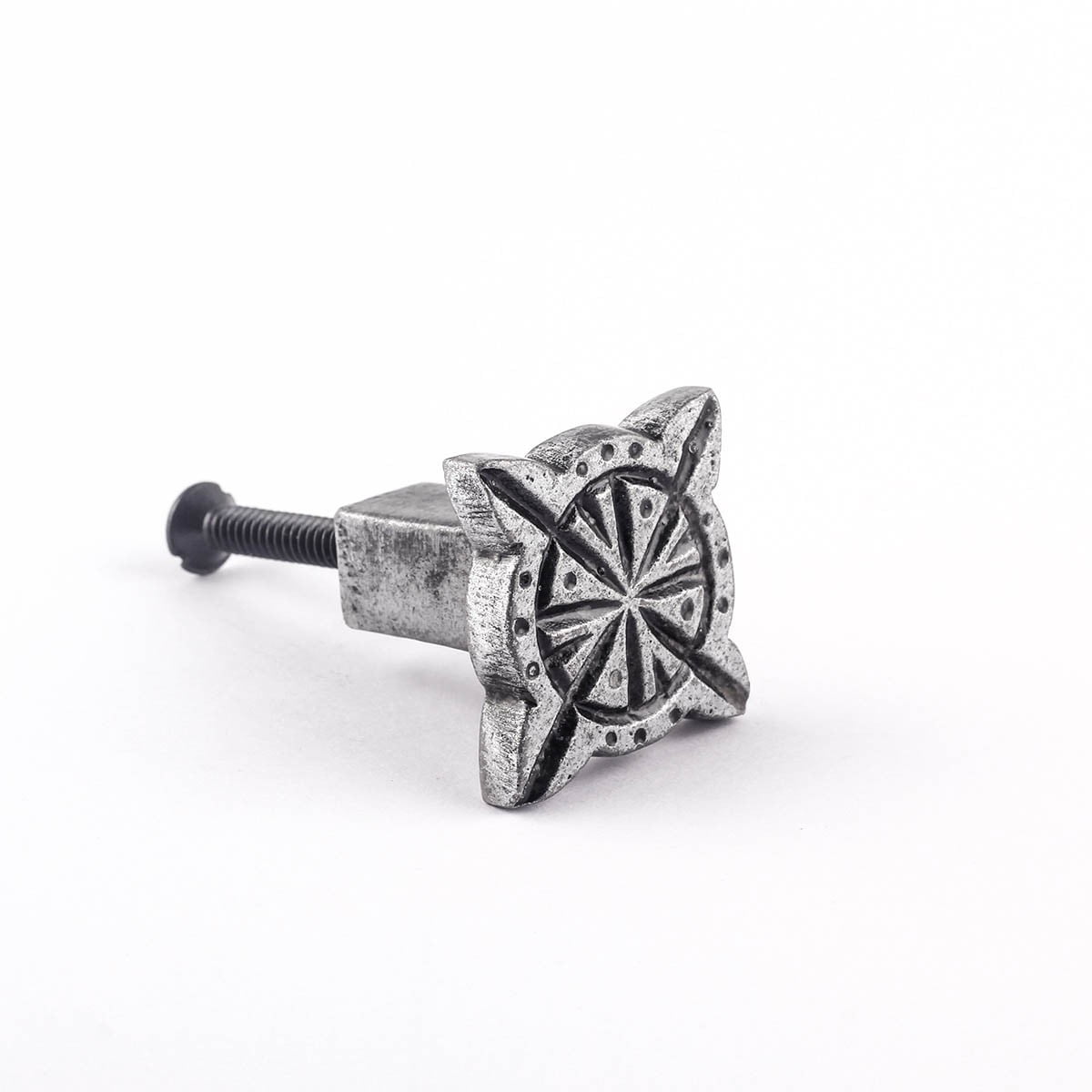 Renovators Supply Iron Kitchen Cabinet Knob Pull Decorative Target style Pewter Finish Small ...