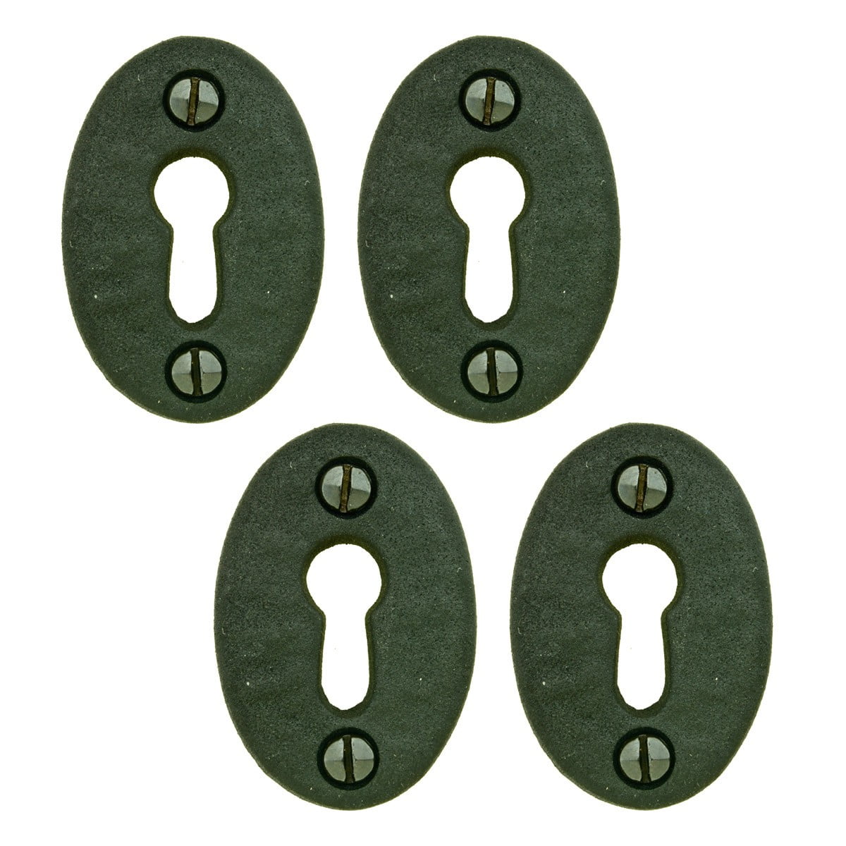 Renovators Supply Keyhole Escutcheon 1-3/4" Black Wrought Iron Keyhole ...