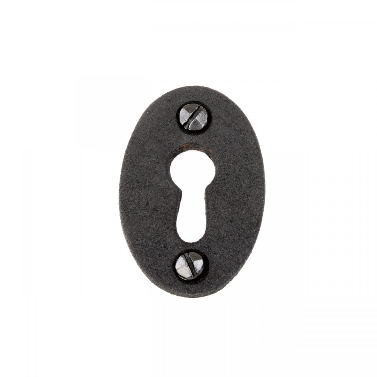 Renovators Supply Keyhole Escutcheon 1-3/4" Black Wrought Iron Keyhole ...