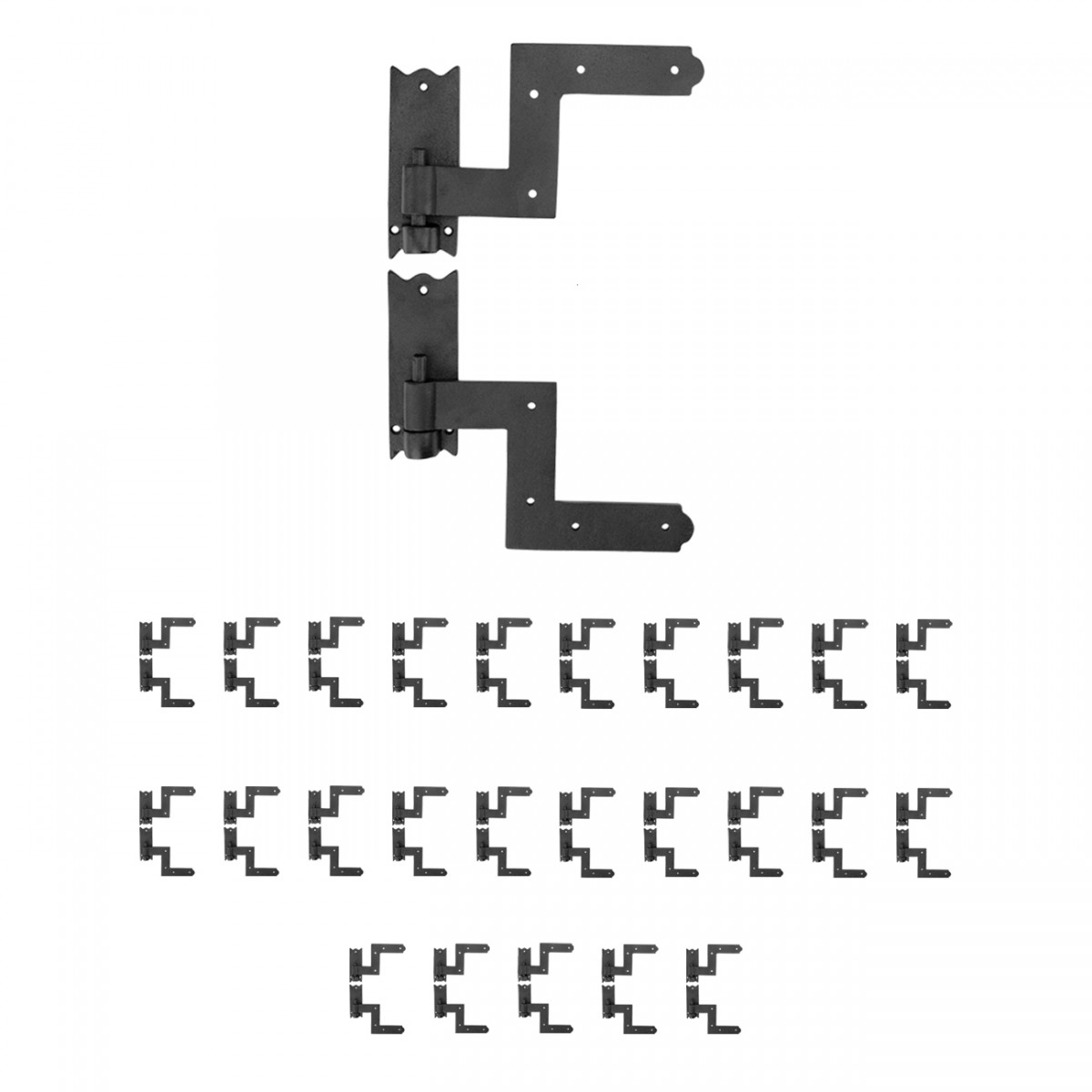 Renovators Supply Lift Off Pintle Strap Hinge Pair 6.5" Black Wrought ...