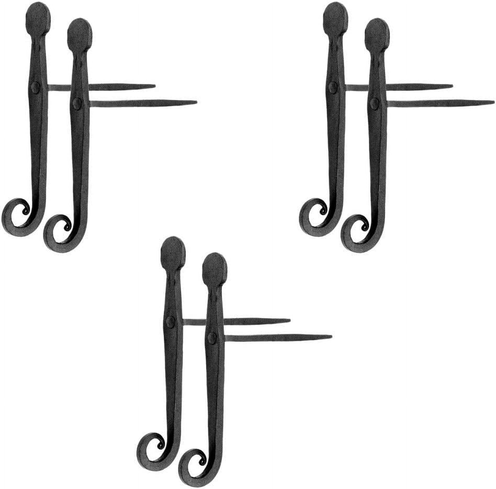 Renovators Supply Manufacturing Black Shutter Dogs 7 In Rat Tail Shaped ...