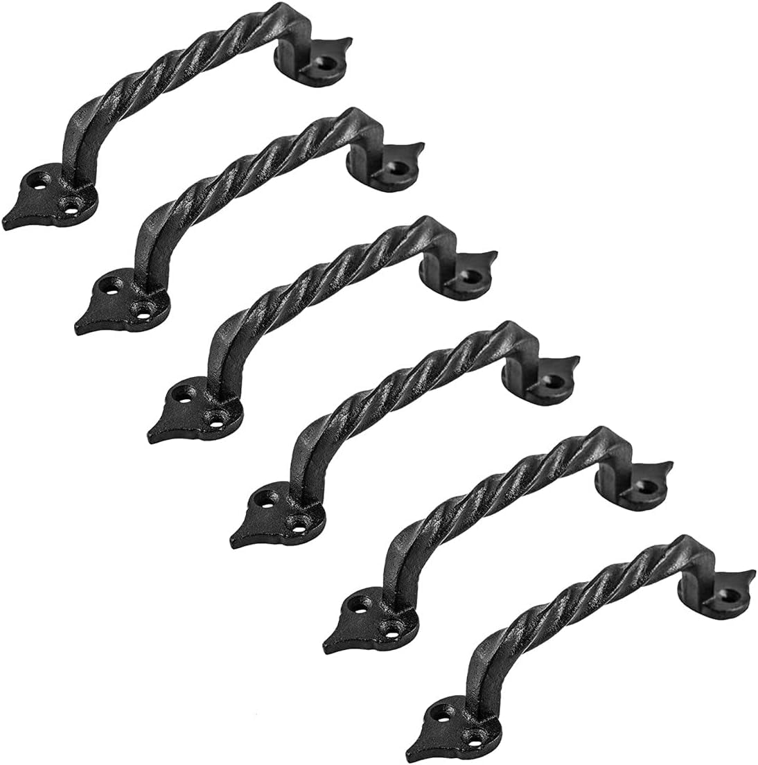 Renovators Supply Manufacturing Black Twisted Wrought Iron Door Pull ...