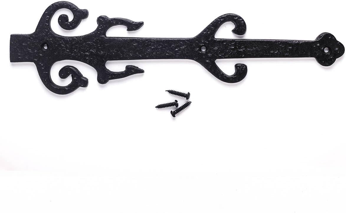 Renovators Supply Manufacturing Black Wrought Iron Garage Door ...