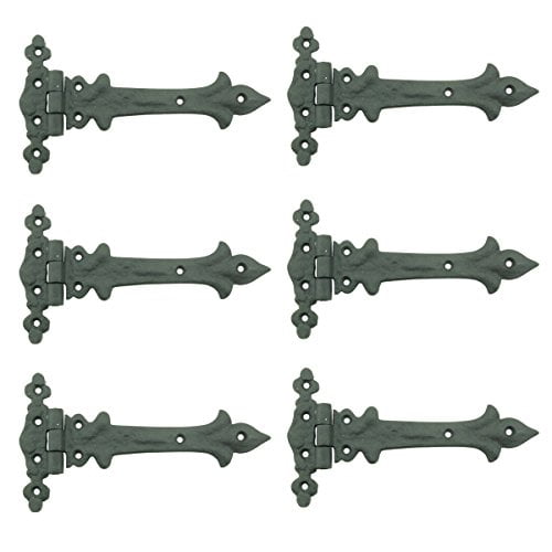Renovators Supply Manufacturing Black Wrought Iron Strap Hinge 7 in ...