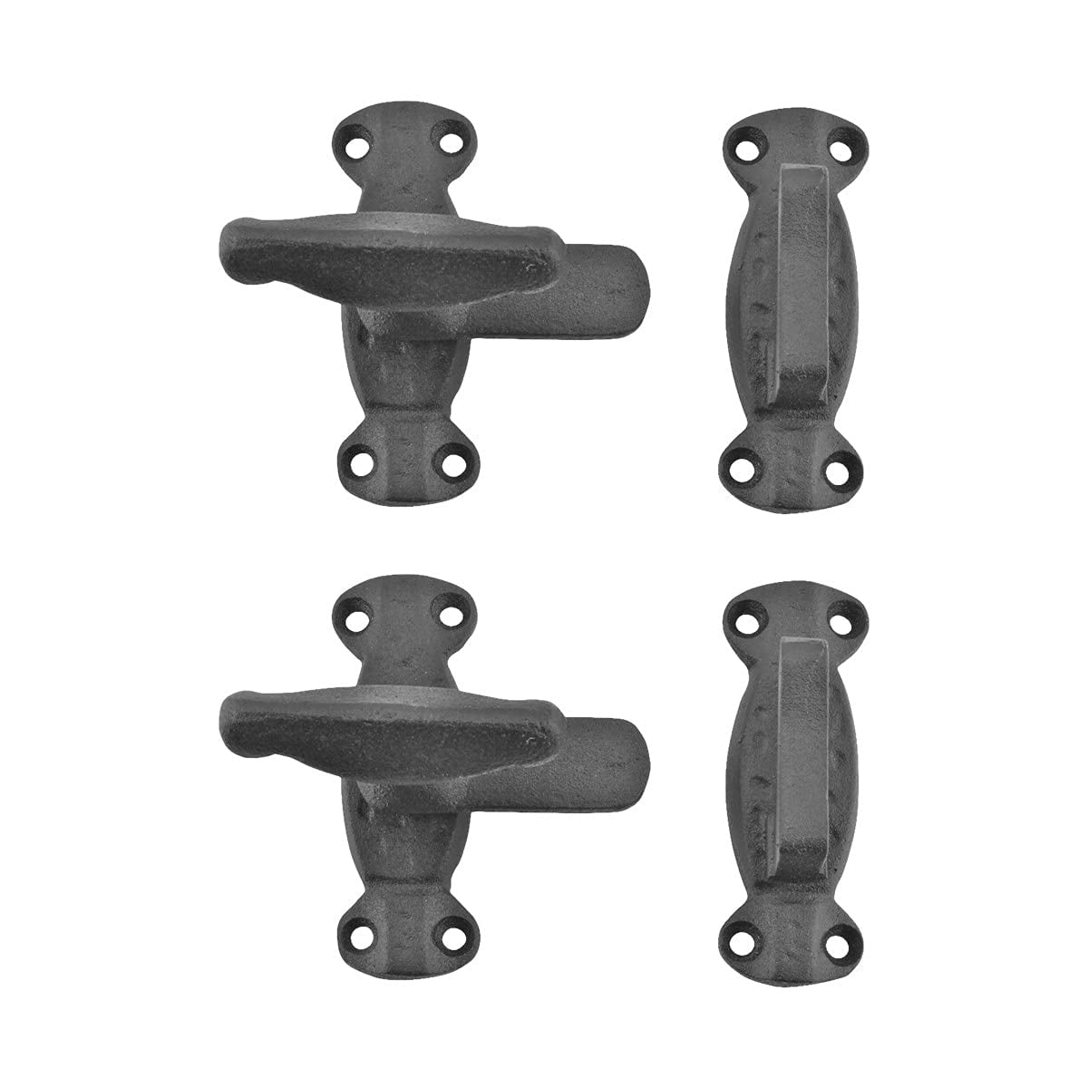 Renovators Supply Manufacturing Door Latch 2 in. Black Wrought Iron ...