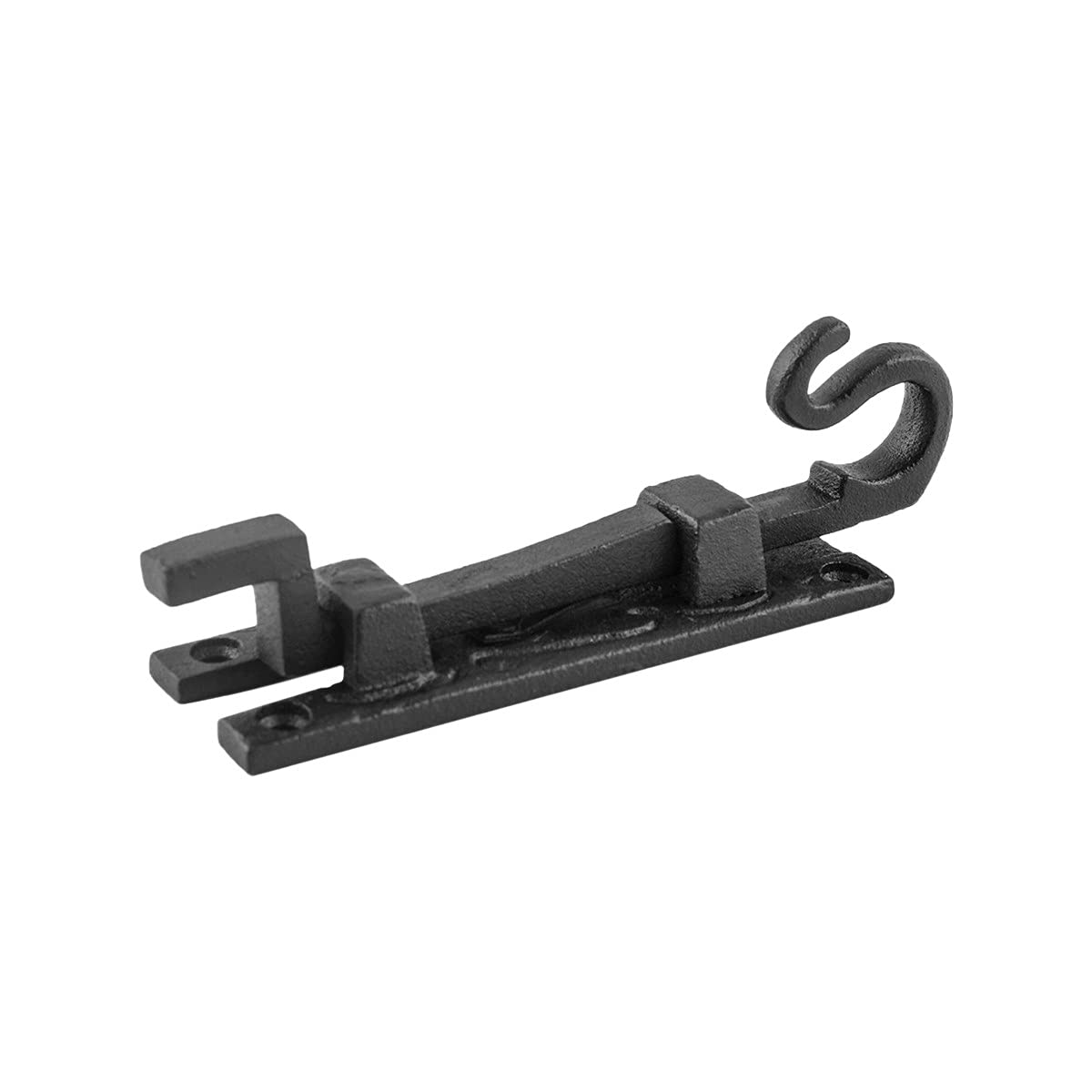 Renovators Supply Manufacturing Door Lock Latch 5 in. Black Wrought ...