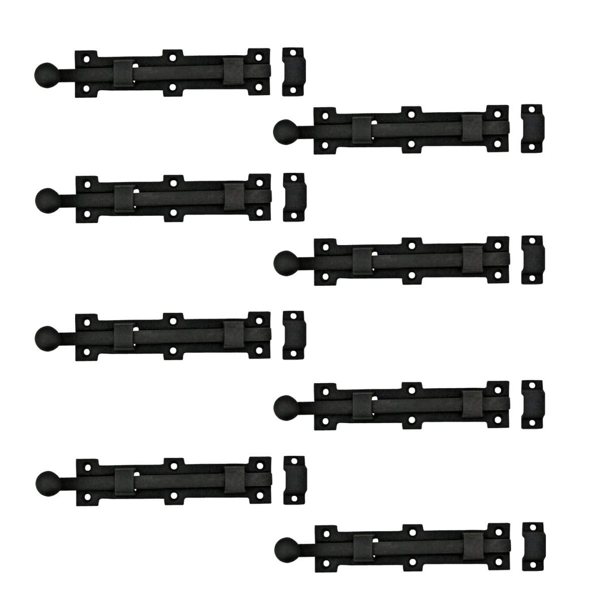 Renovators Supply Manufacturing Slide Bolt Latch 8 3/4 in. Black ...