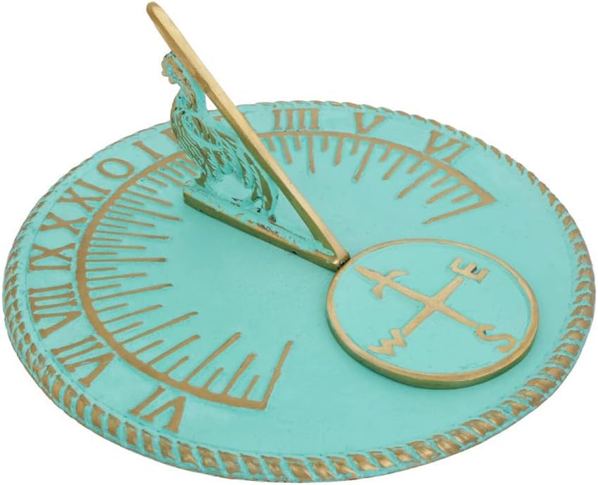 Renovators Supply Manufacturing Sundial Verdigris Finish Brass 10" Dia ...