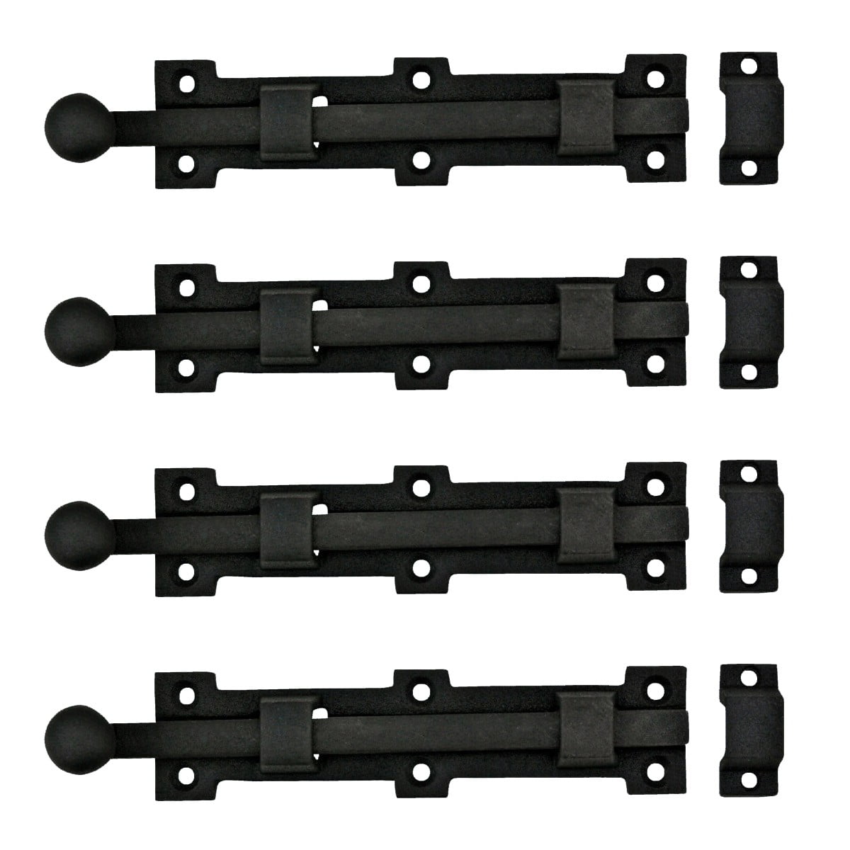 Renovators Supply Offset Slide Bolt Latch 8 3/4" Black Wrought Iron ...