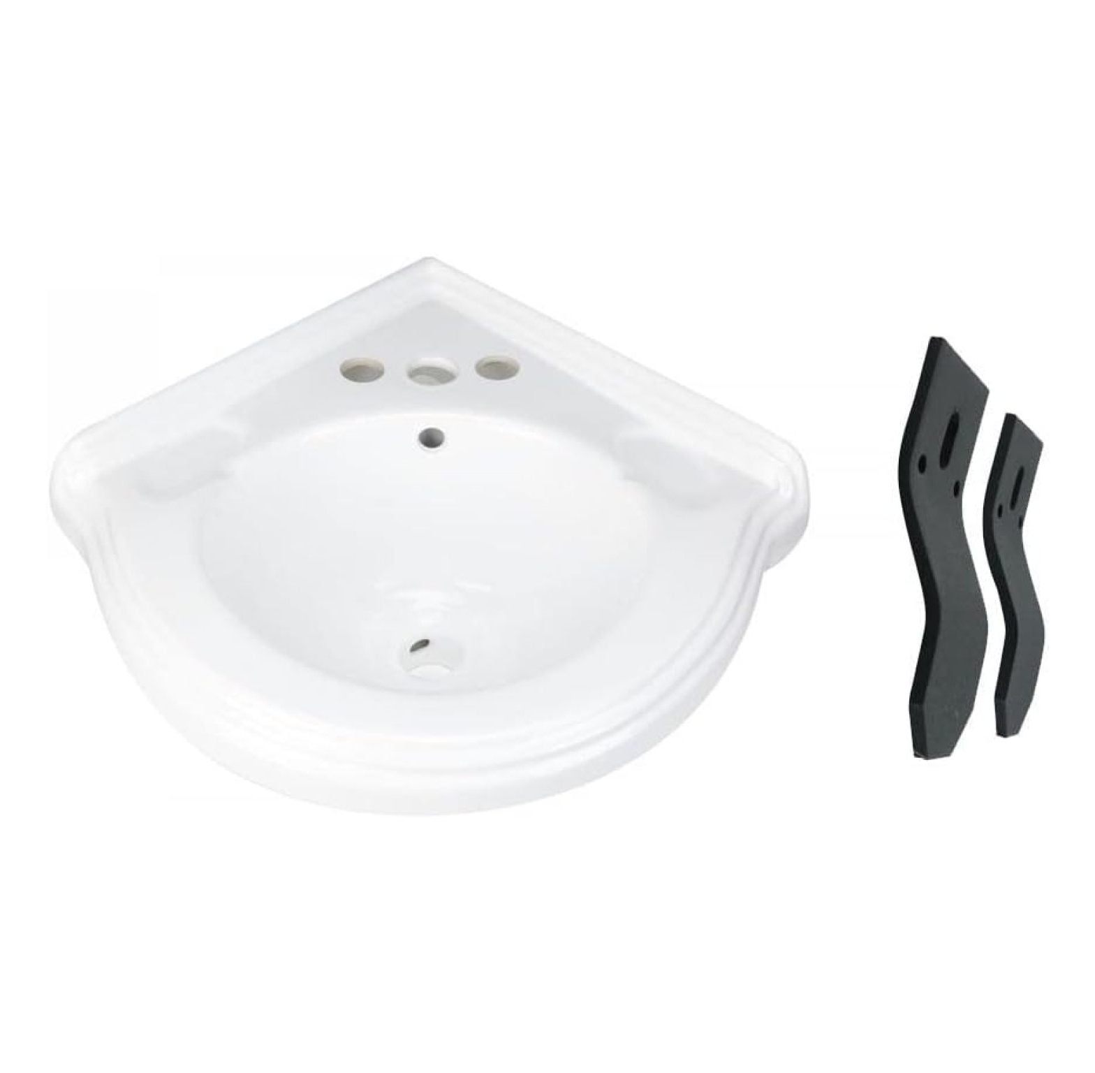 Renovators Supply Portsmouth Small Corner Sink - Modern Wall Mount ...