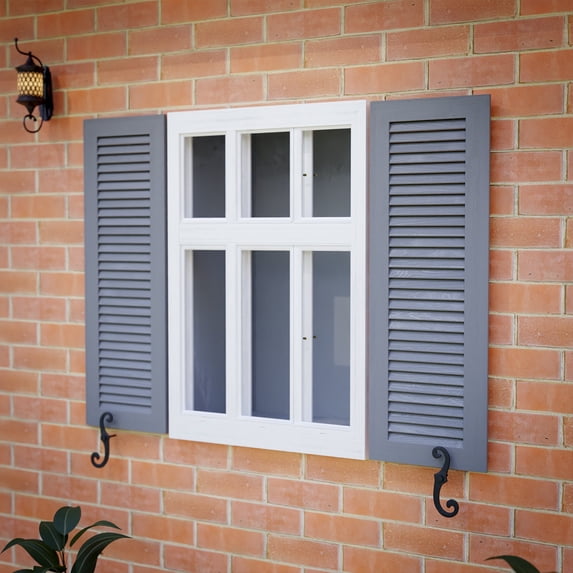 Renovators Supply Black Cast Aluminum S Shaped Shutter Dogs for ...