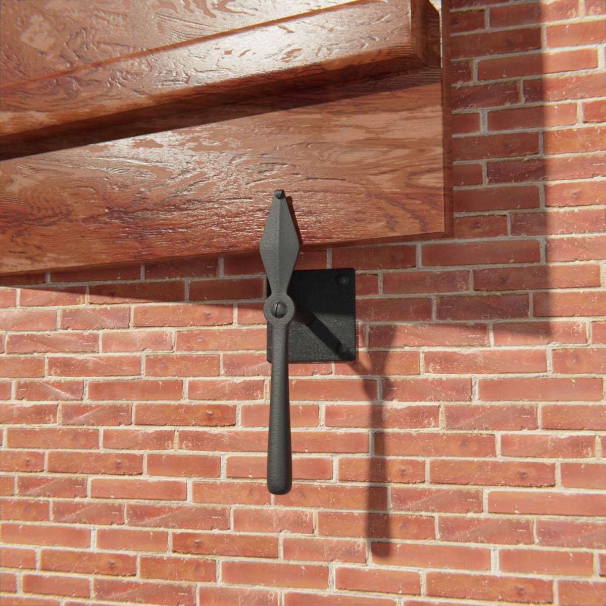 Renovators Supply Shutter Dogs 7" Decorative Spoon Shaped Black Wrought ...