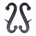 Renovators Supply Shutter Dogs Pair 6.25 in Black Decorative S Shaped ...