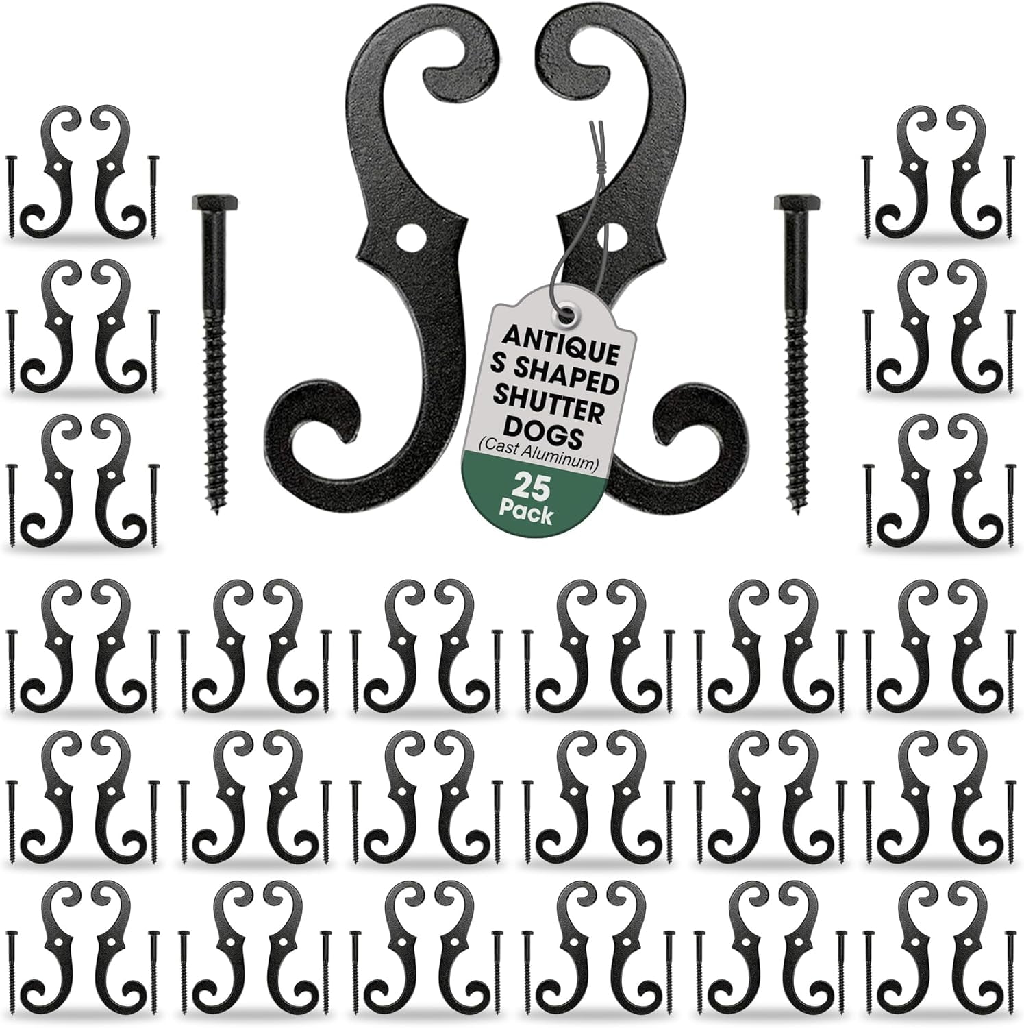 Renovators Supply Shutter Fasteners - Decorative S Style Shutter Dogs ...