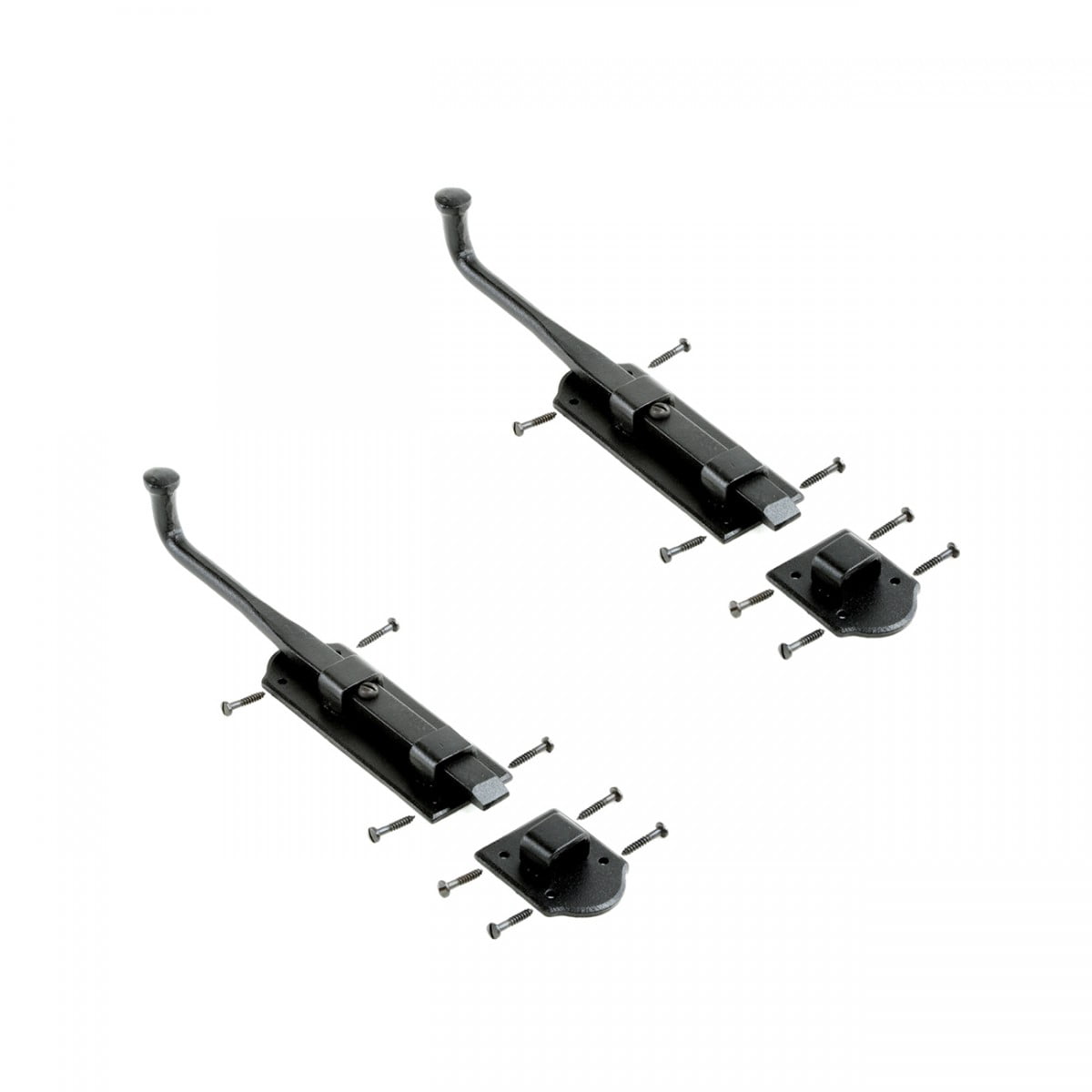 Renovators Supply Slide Bolt Latch 9" Black Iron Ball Tip Style Slide ...