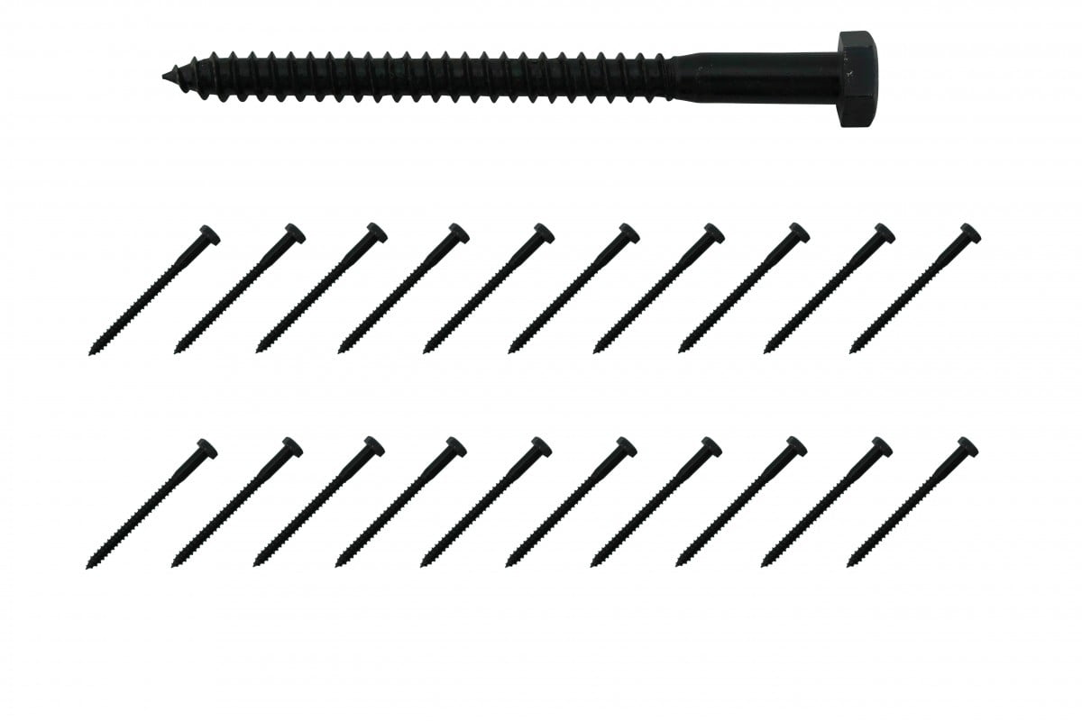 Renovators Supply Steel 5/16 x 4 in. Lag Bolts Screw w/Black Zinc ...