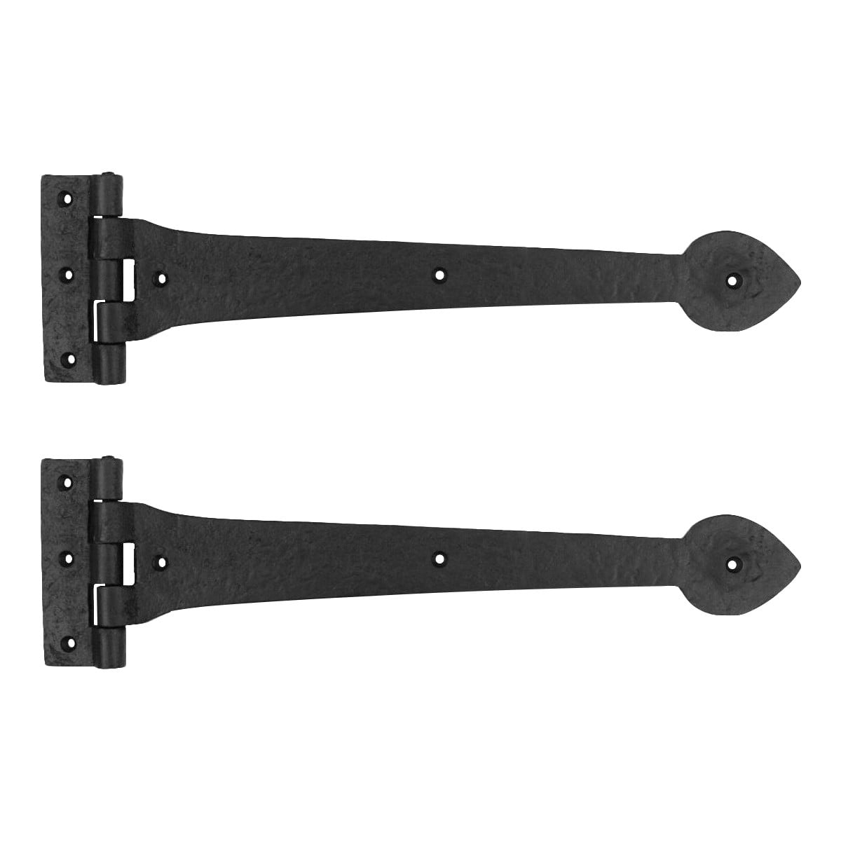 Renovators Supply Strap Hinge 15" Black Wrought Iron Spade Tip Strap ...