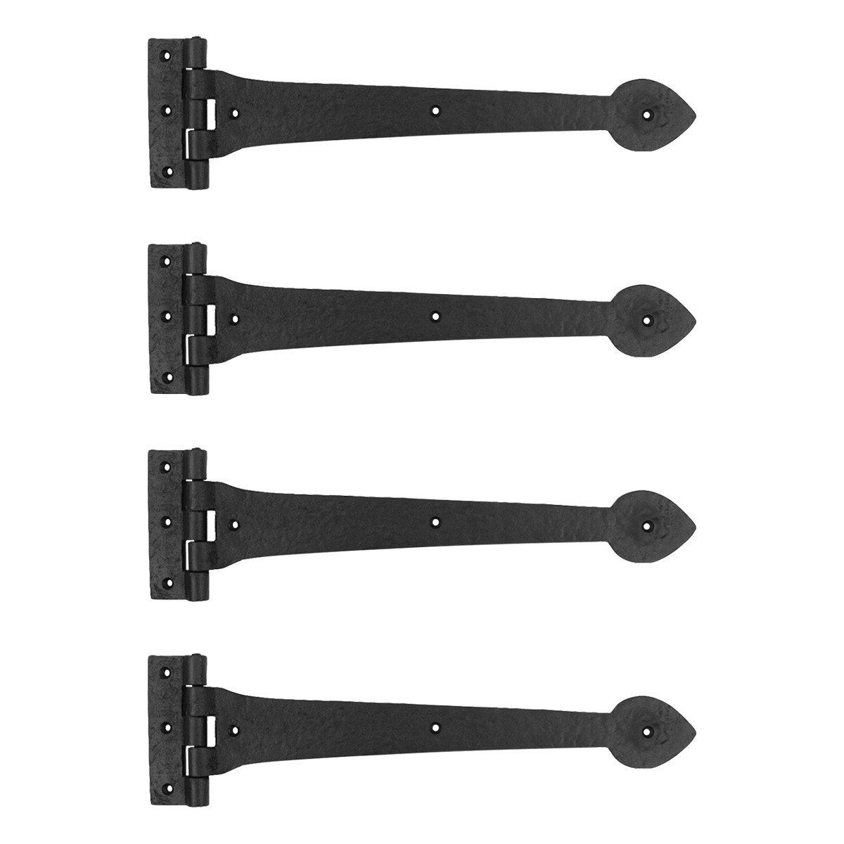 Renovators Supply Strap Hinge 15" Black Wrought Iron Spade Tip Strap ...