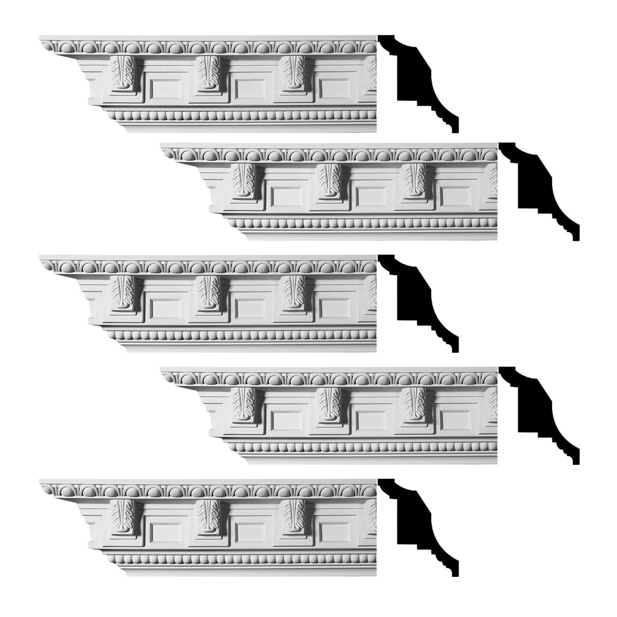 Renovators Supply White Cornice Boards 95 in Ornate White Urethane ...