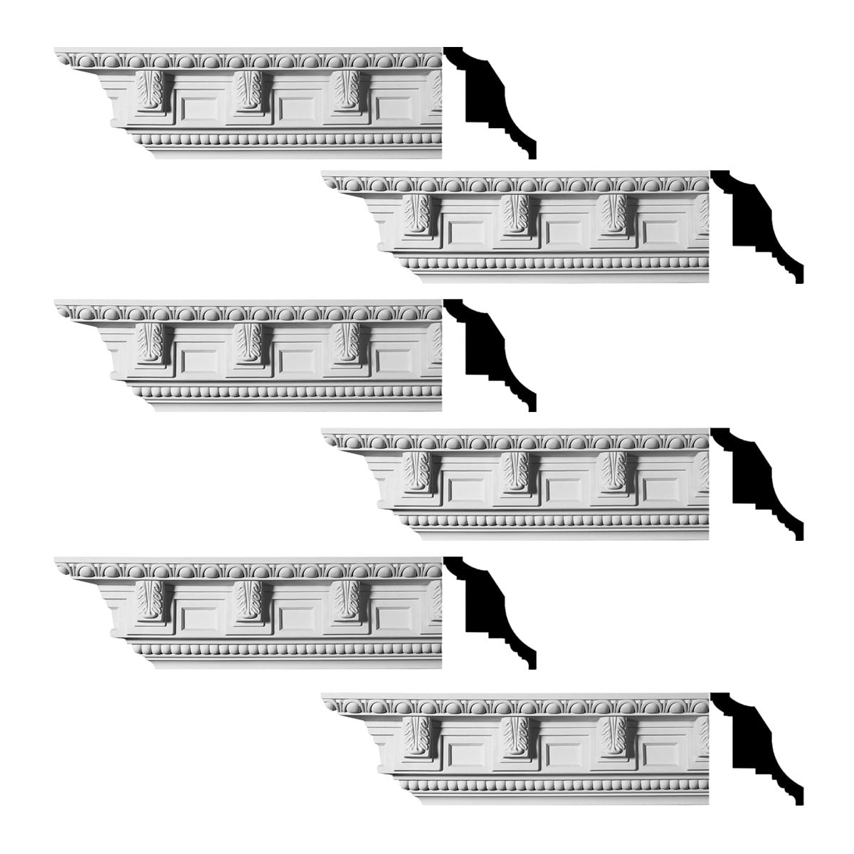 Renovators Supply White Cornice Boards 95 in Ornate White Urethane ...