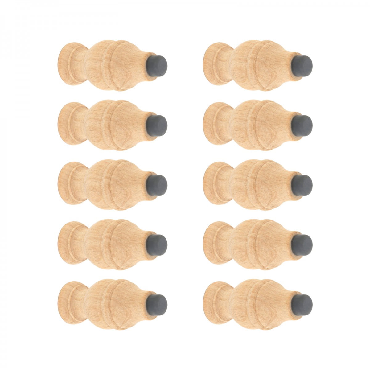 Renovators Supply Wooden Door Stop Bumper Wall Mount 3.5" L Unfinished ...