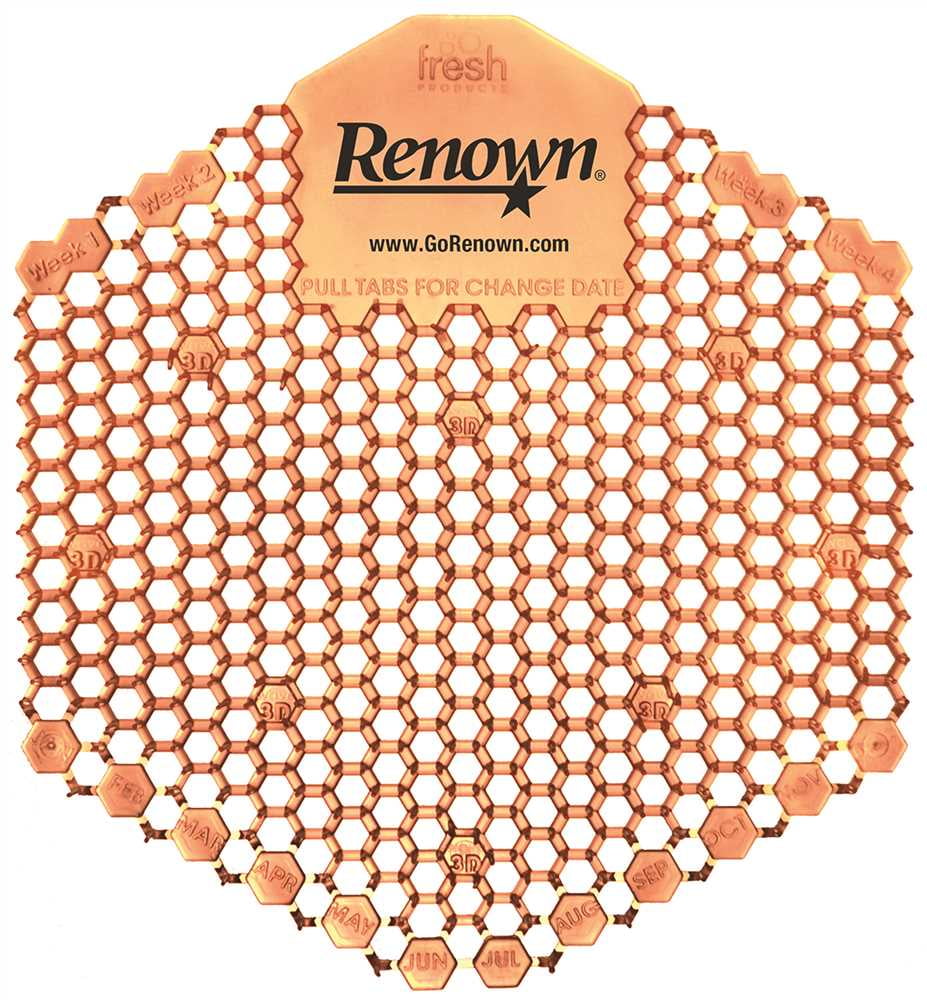 Renown REN03121 Wave 3D Mango Urinal Screen Orange - pack of 10 ...