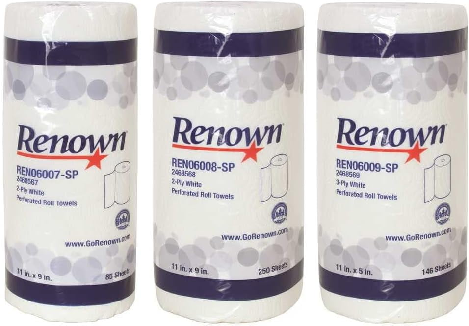 Renown REN06007-SP 2-Ply Bright White Premium Kitchen-Roll Towel - pack ...