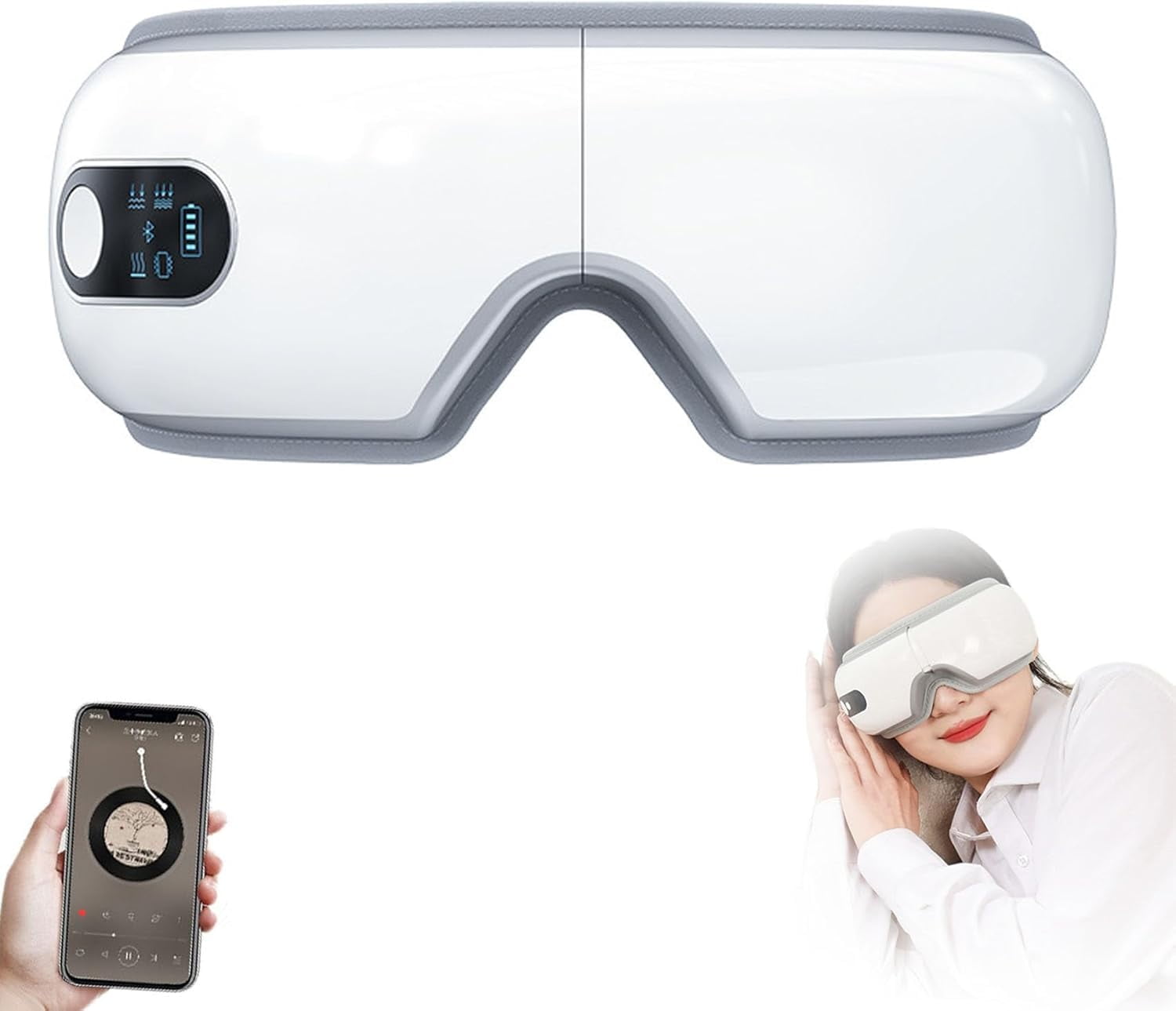 Renoxe Mask - Renoxe Smart Eye Massager S5, Heated Eye Mask with ...