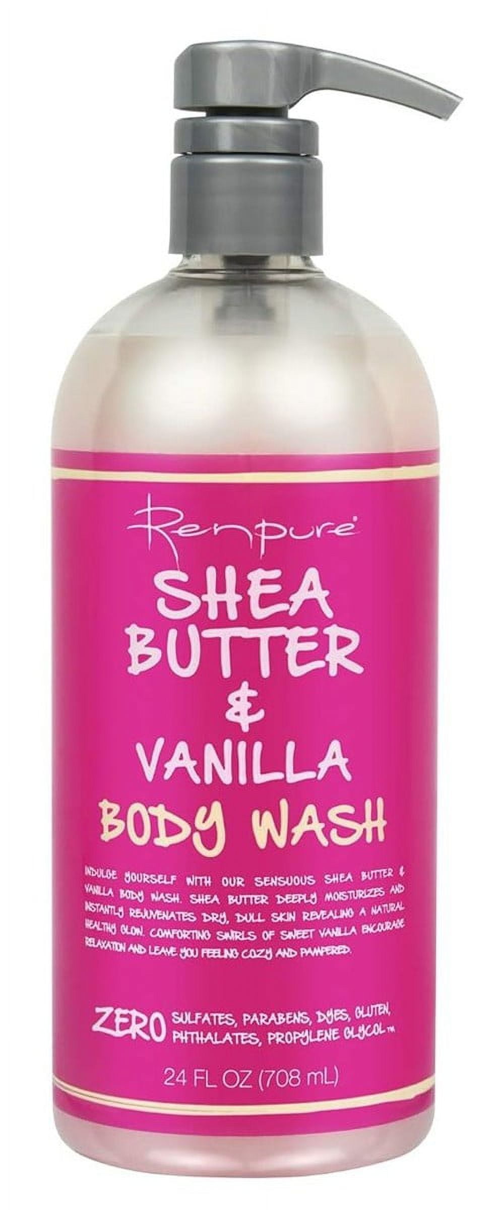 Renpure Body Wash Shea Butter & Vanilla Hydrating 24 Ounce (710ml ...