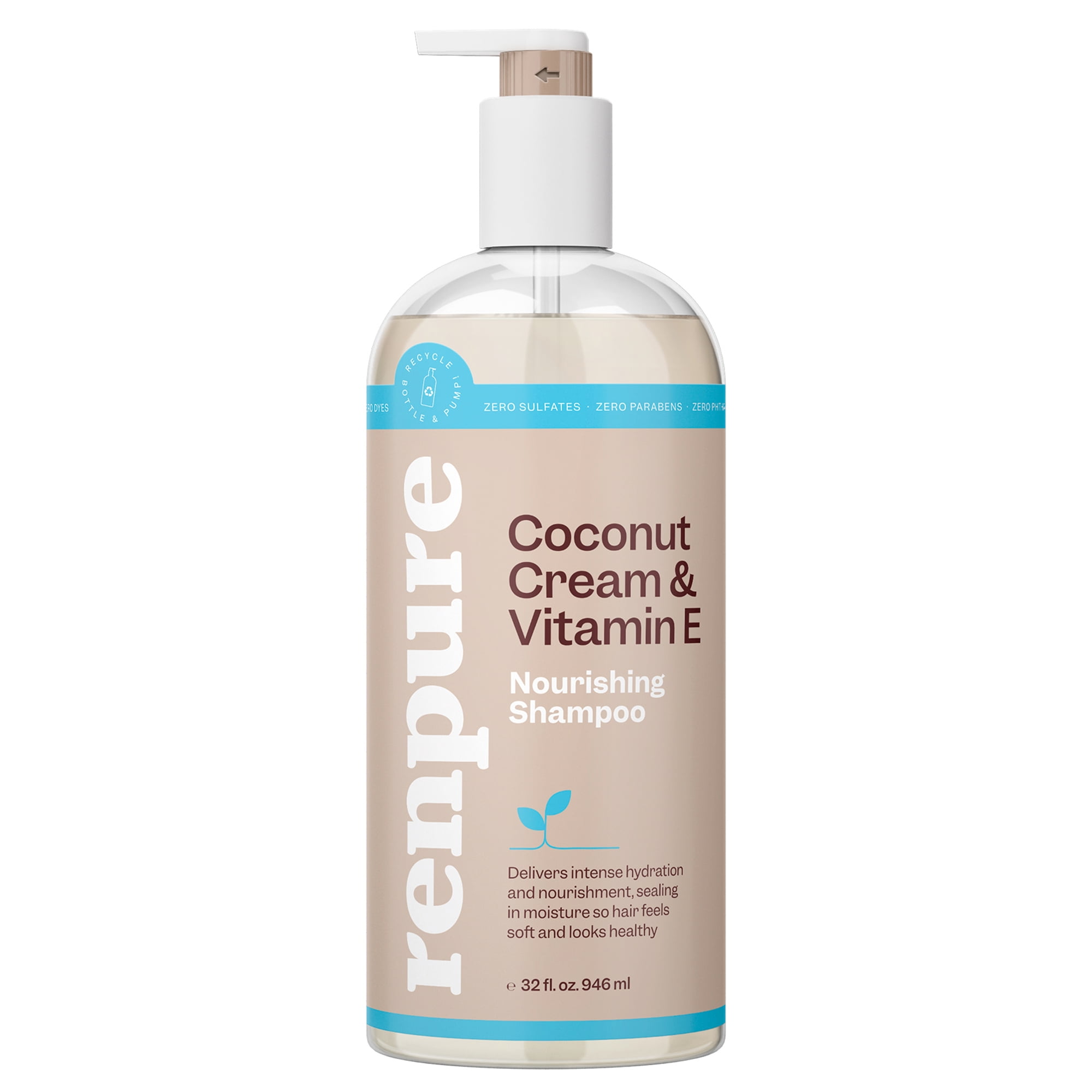 Renpure Coconut Cream & Vitamin E Nourishing Shampoo for All Hair Types ...