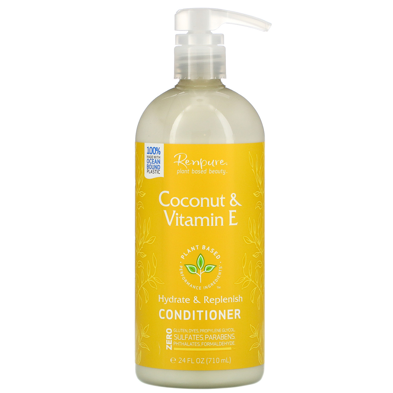 Renpure Plant-Based Conditioner, Coconut & Vitamin E , 24 fl oz (710 ml ...