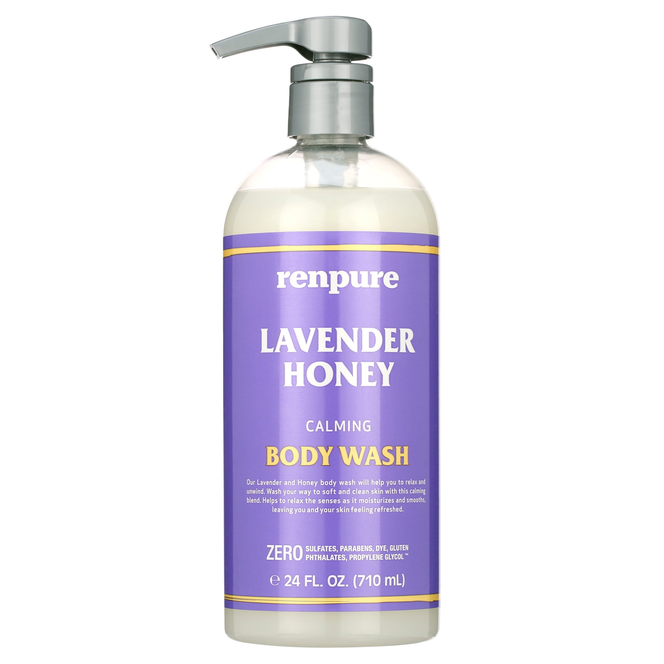 Renpure Lavender & Honey Calming Body Wash for All Skin Types, 24 fl oz ...