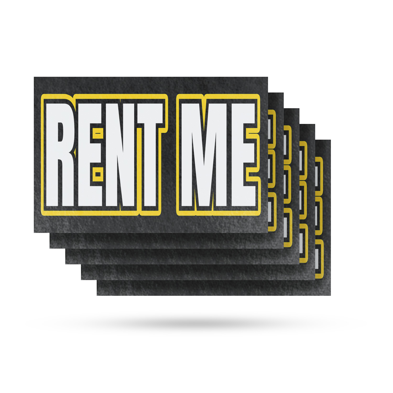 Rent Me Vinyl Decal 5 Pack of 12 Inch x 16 Inch Weatherproof Heavy-Duty ...