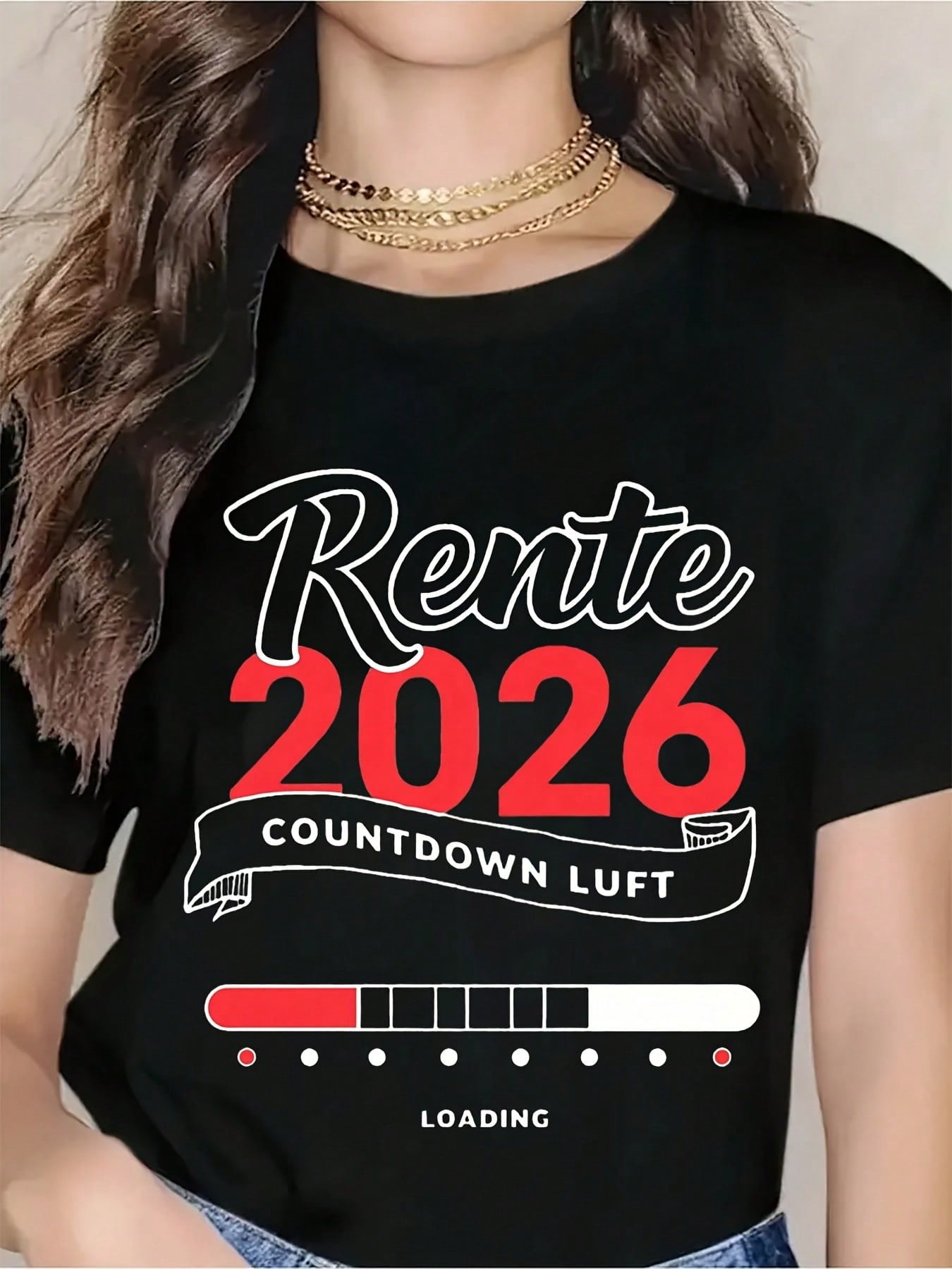 Rente 2026 Countdown Luft T-Shirt - Retirement Loading Progress Bar ...