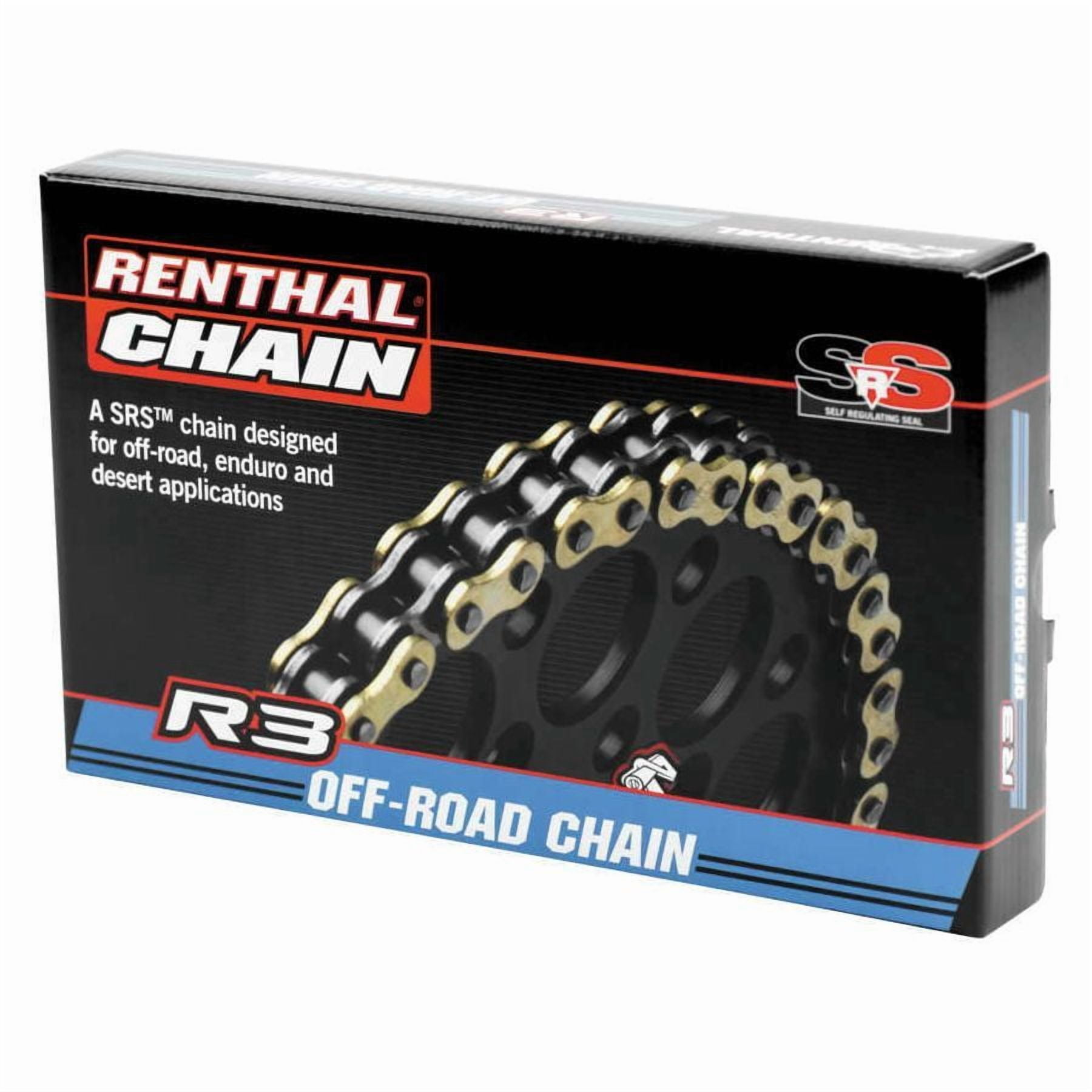 Renthal 520 R33 Drive O-Ring Chain Gold 120 Links (C416) - Walmart.com