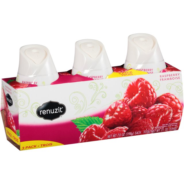 Renuzit Adjustable Gel Air Freshener, Forever Raspberry Scent, 7oz, 3 ...