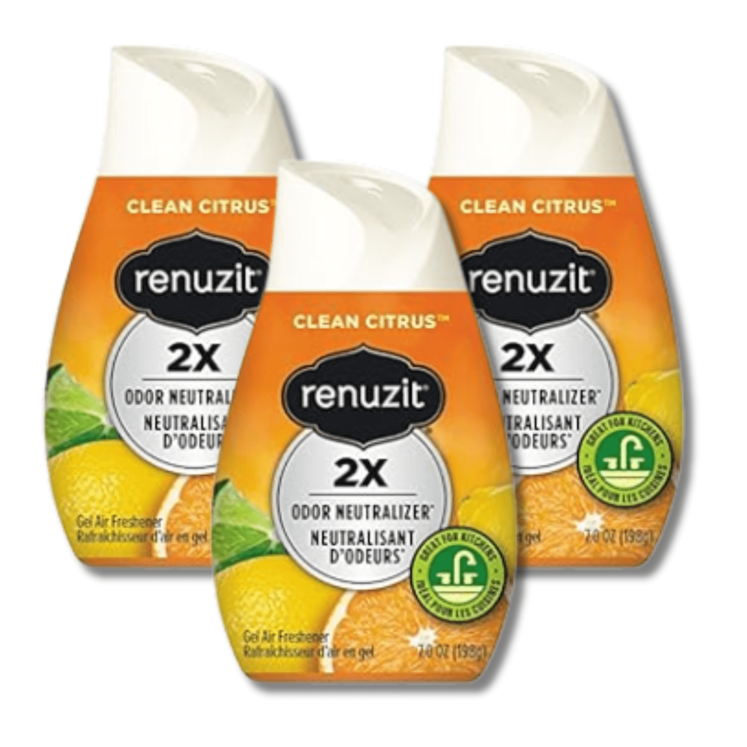 Renuzit Solid Air Freshener Clean Citrus 7 oz – 3-Pack - Walmart.com
