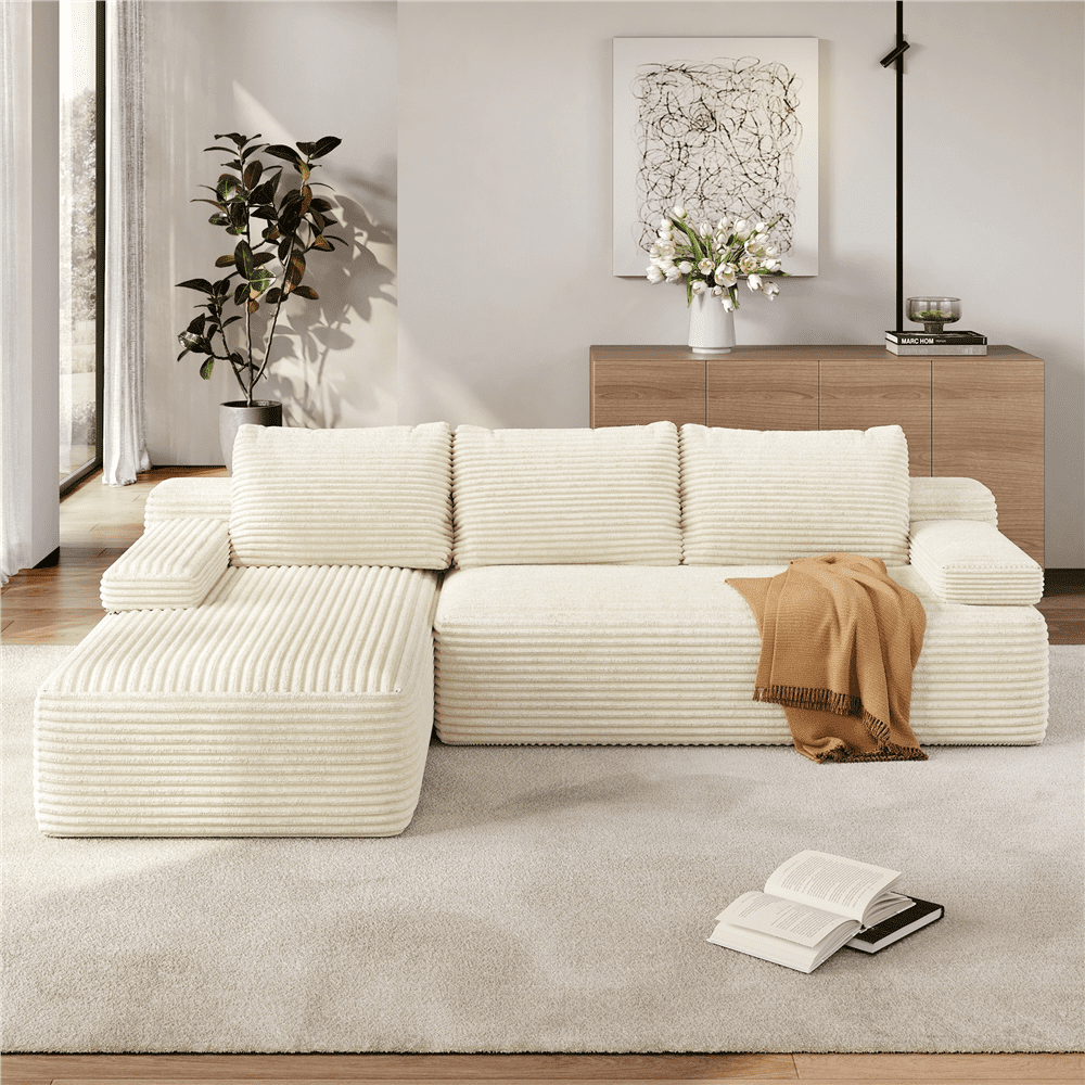 Renwick 3 Seat Modular Sectional Sofa with 2 Armrests & 3 Detachable ...