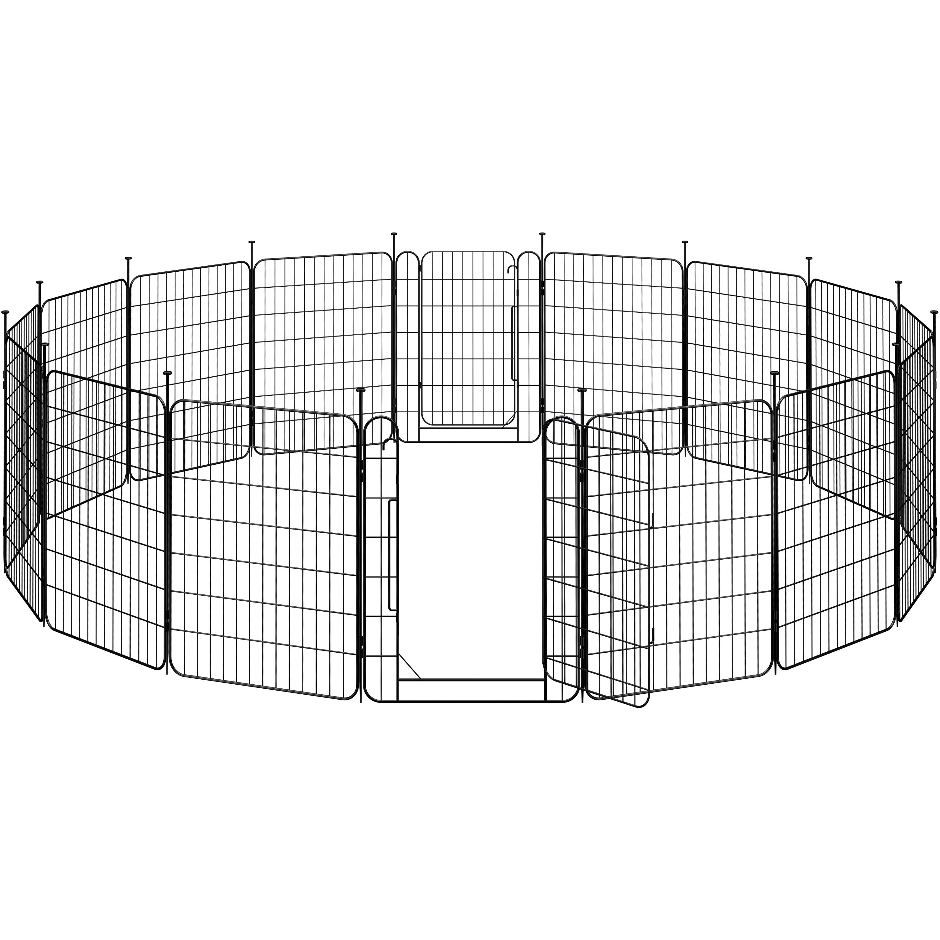 Renwick 31.5" Tall Foldable Dog Playpen Panels with Door, 16 Panels ...